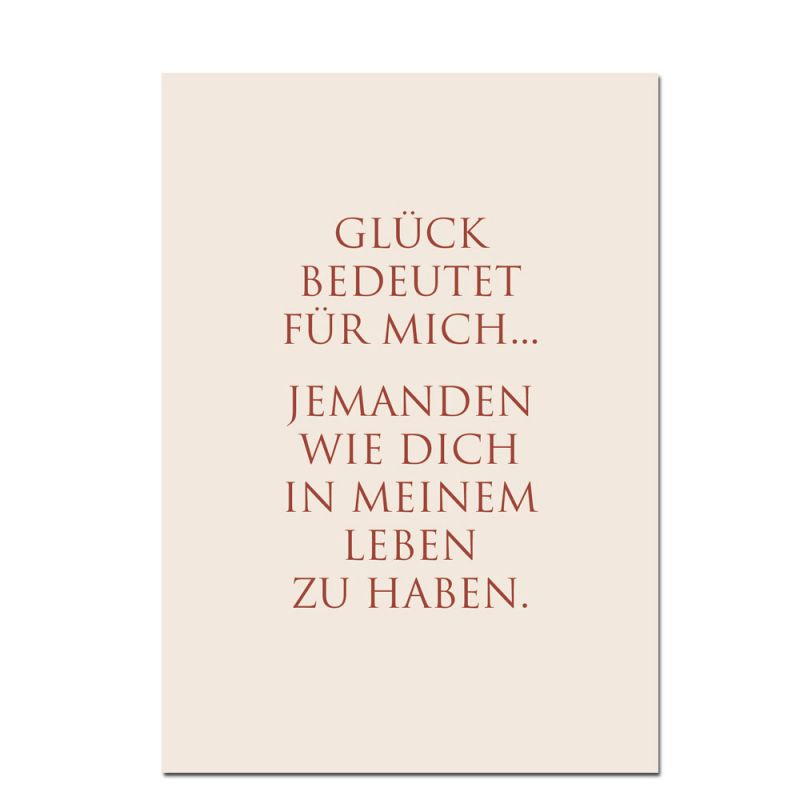 Wunderwort Postkarte "Glück bedeutet für mich…"