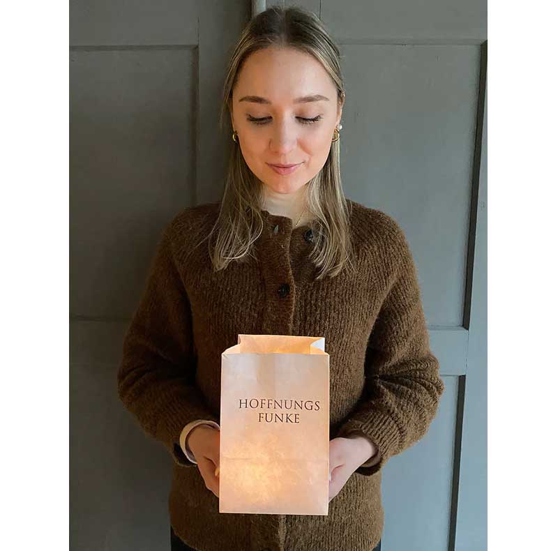 Wunderwort Lichttüte "Hoffnungs Funke" WUNDERWORT by Angela Gwinner